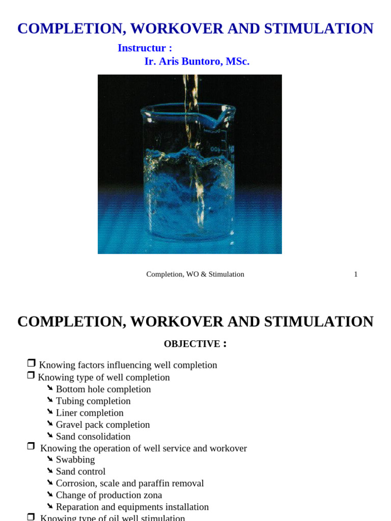 08-Completion, WO & Stimulation | PDF