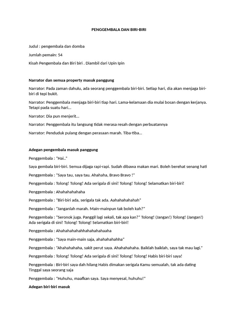 Penggembala Dan Biri | PDF