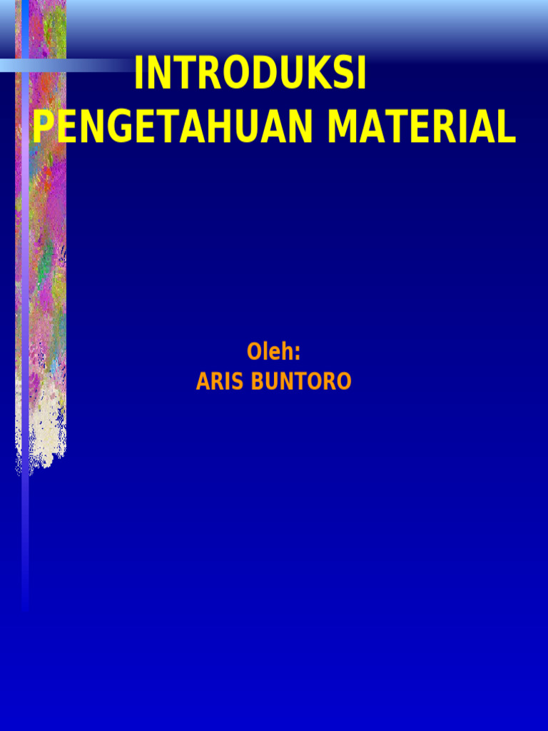 01 Intr To Material Knowledge Pdf