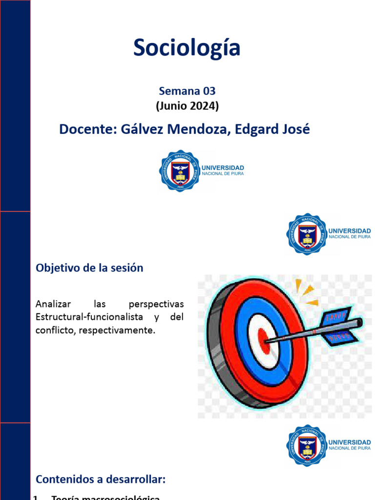 Semana 3 - Teor-A Macro Sociol-Gica Estructural-Funcionalista y Teor-A Del Conflict | PDF