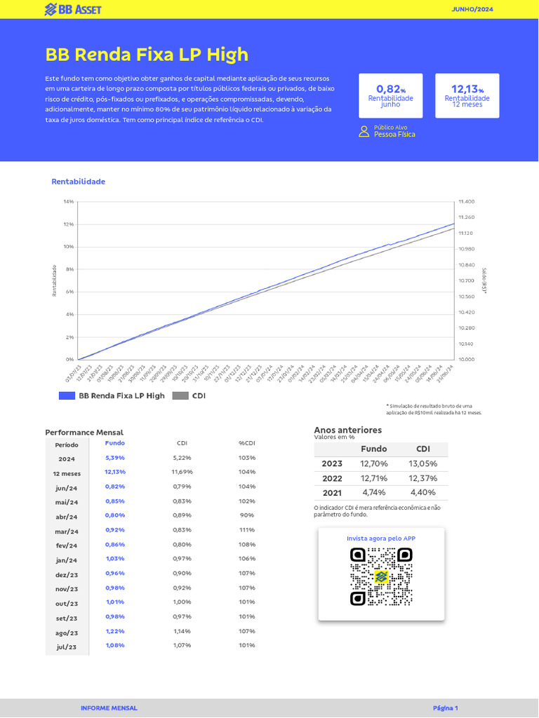 BB Renda Fixa LP High: Rentabilidade | PDF