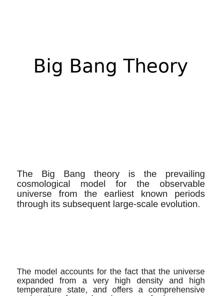 Big Bang Theory | PDF