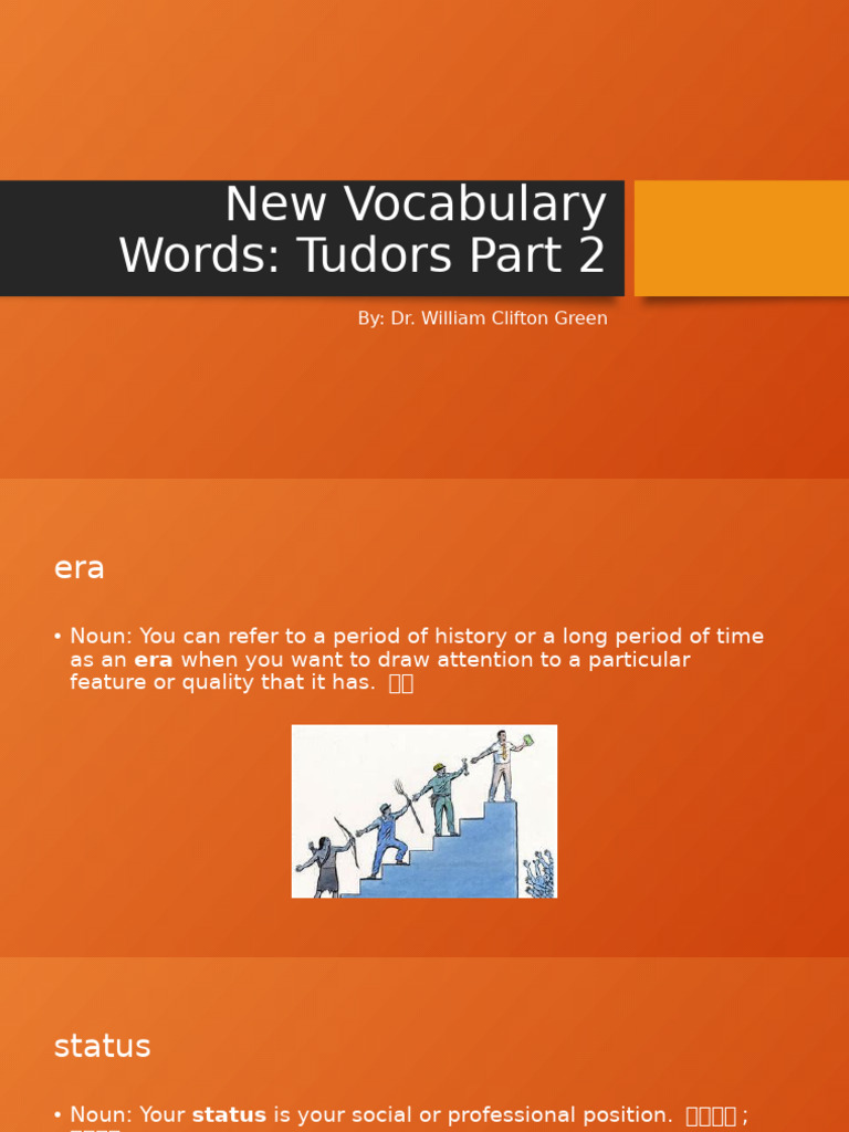 New Vocabulary Tudor Part 2 | PDF
