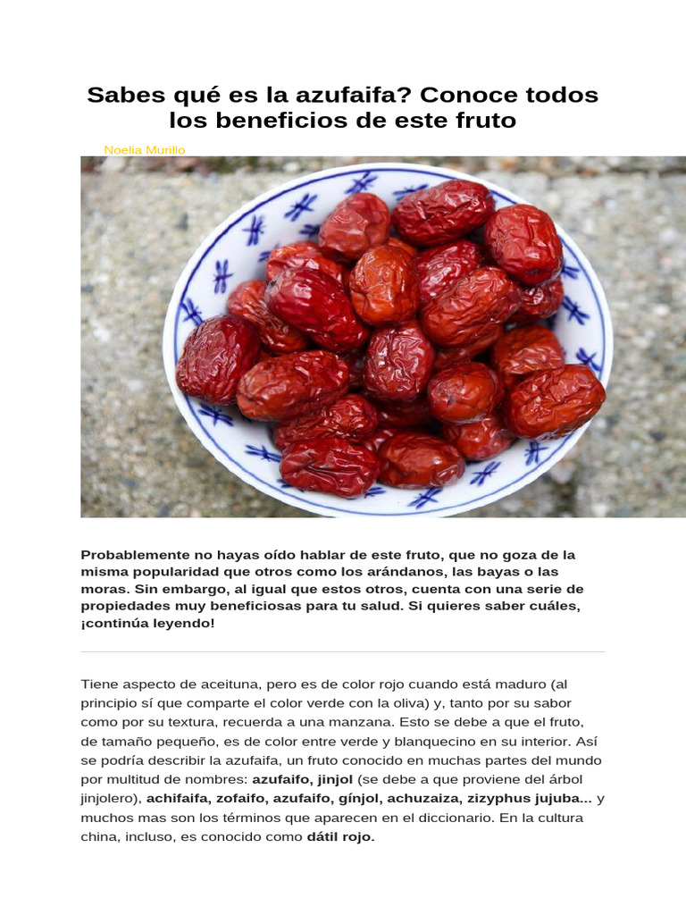 Azufaifa Te Canela y Gengibre | PDF