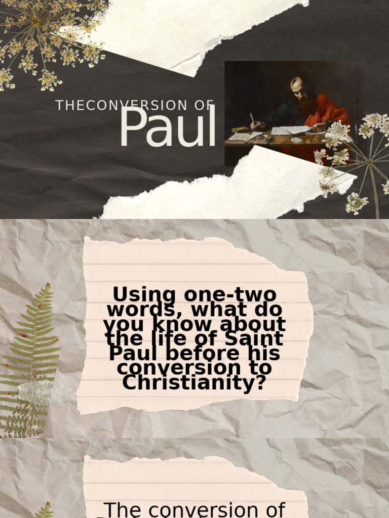 Paul: From Persecutor to Apostle | PDF | Paul The Apostle | Jesus