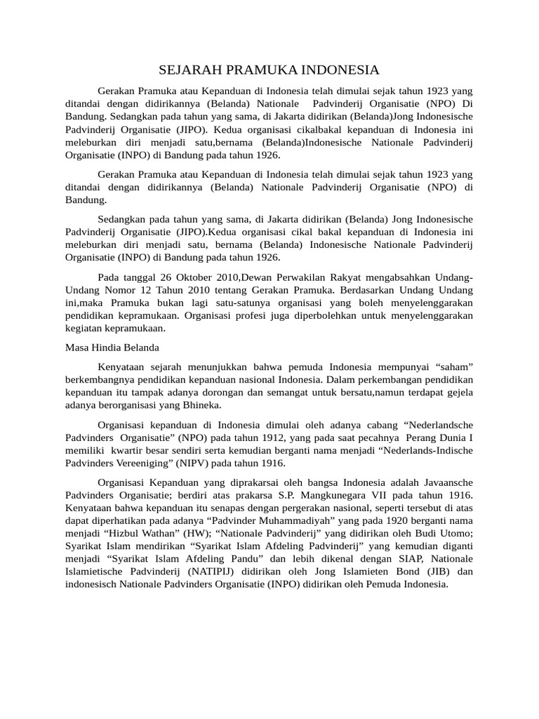 Sejarah Pramuka Indonesia Cinta Pdf
