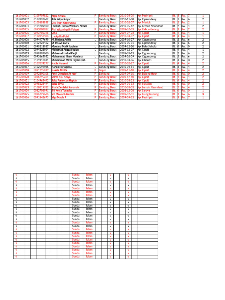 Format Absen Buku | PDF