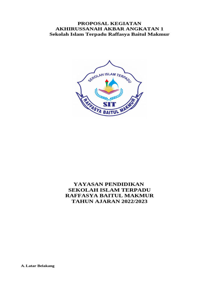 Proposal Akhirussanah Fixxx - 0 | PDF