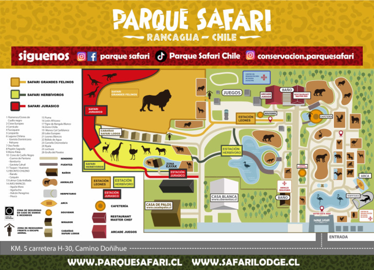 Mapa Parque Safari Chile | PDF