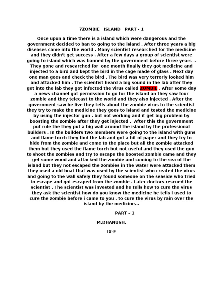 ZOMBIE ISLAND | PDF
