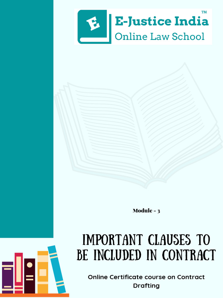 Module 3 - Certificate Course On Contract Drafting | PDF