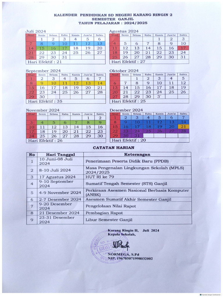 Kalender Pendidikan | PDF