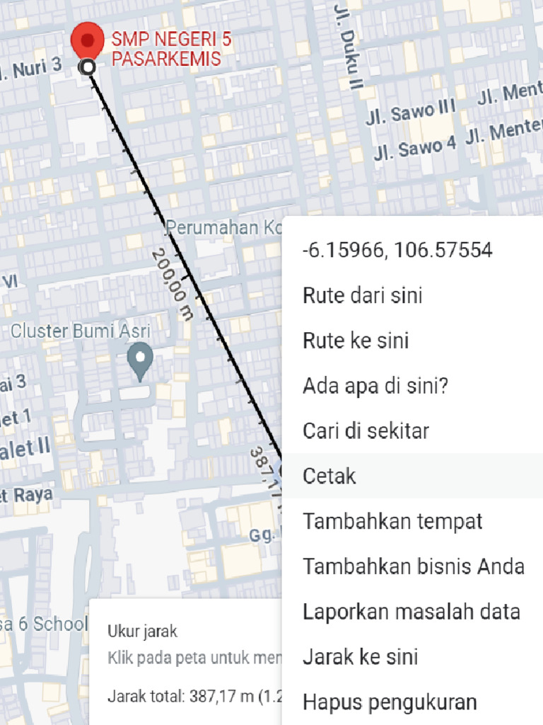 Jarak Koordinat PDF | PDF