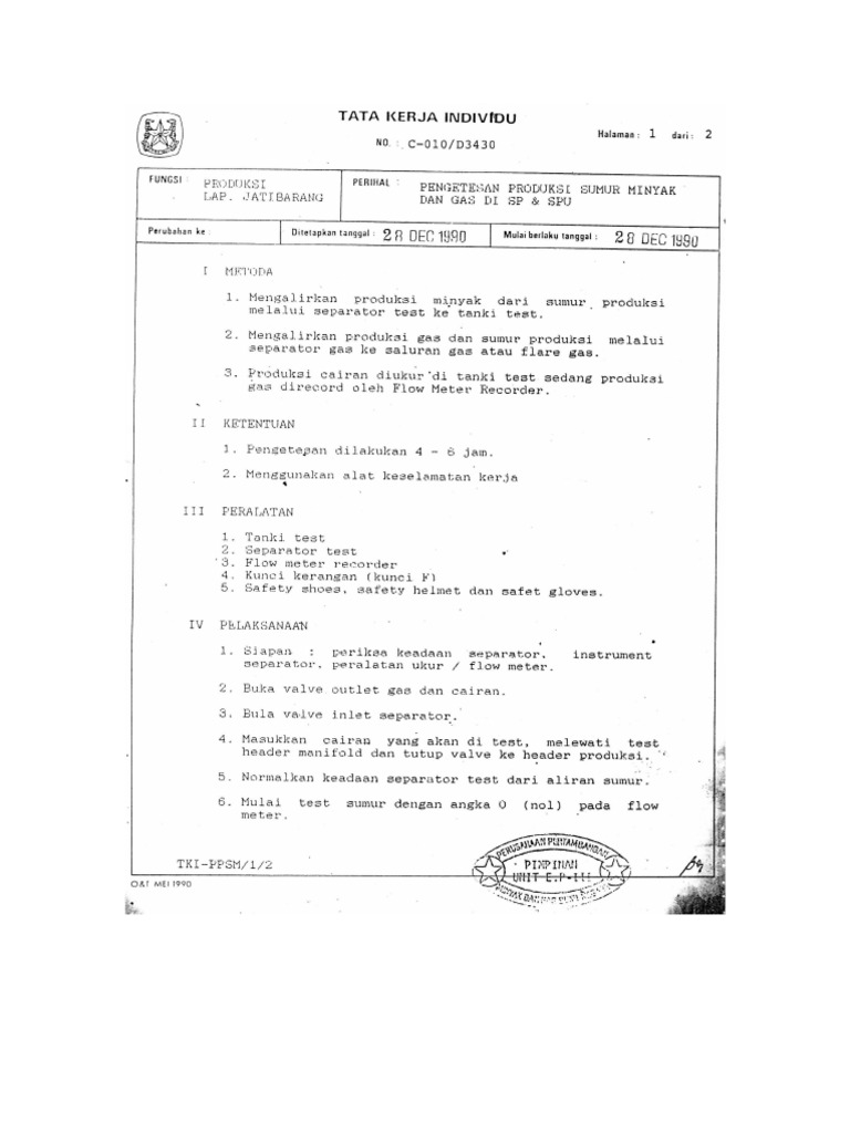 SOP Test Unit | PDF