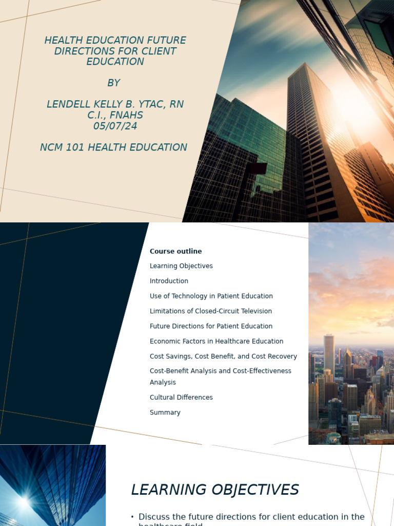 Health Education Future Directions For Client Education | PDF