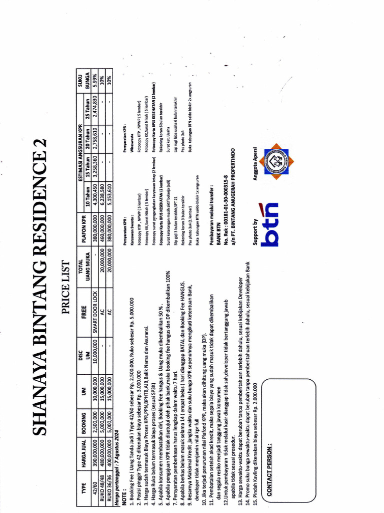 Pricelist SBR2 | PDF