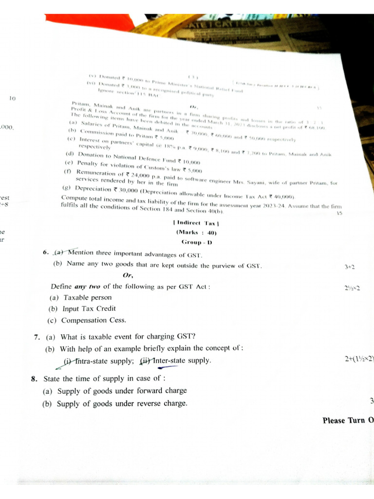 Cu Previous Year Question Paper | PDF