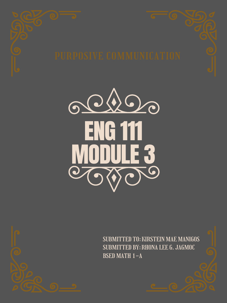 JAGMOC-Module 3 Analysis and Application | PDF