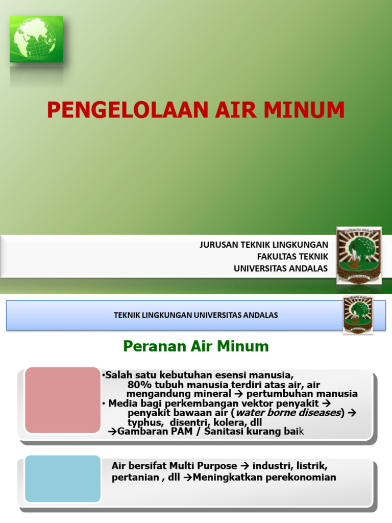 PTL 2, 3 Pengelolaan Air Minum-Kur 21 | PDF