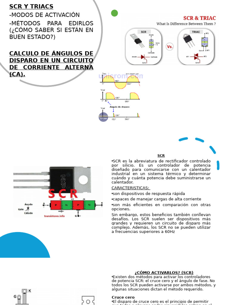 SCR, Triac, Resumen | PDF
