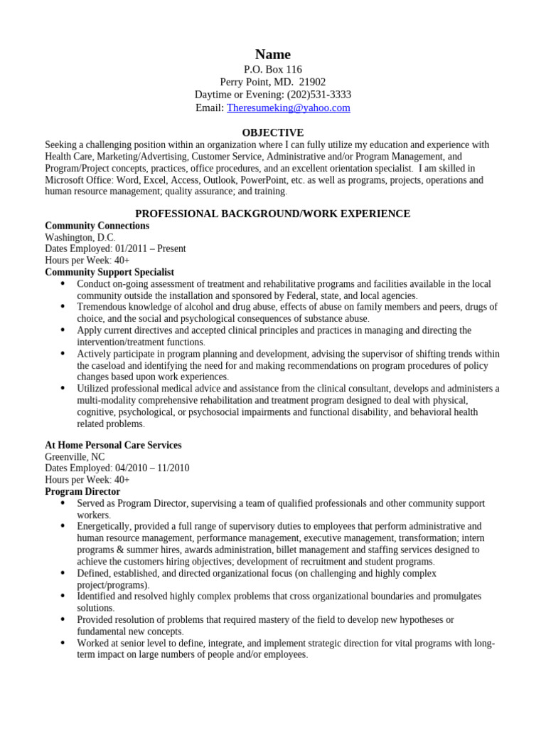 Sample Resume 2012 2 | PDF