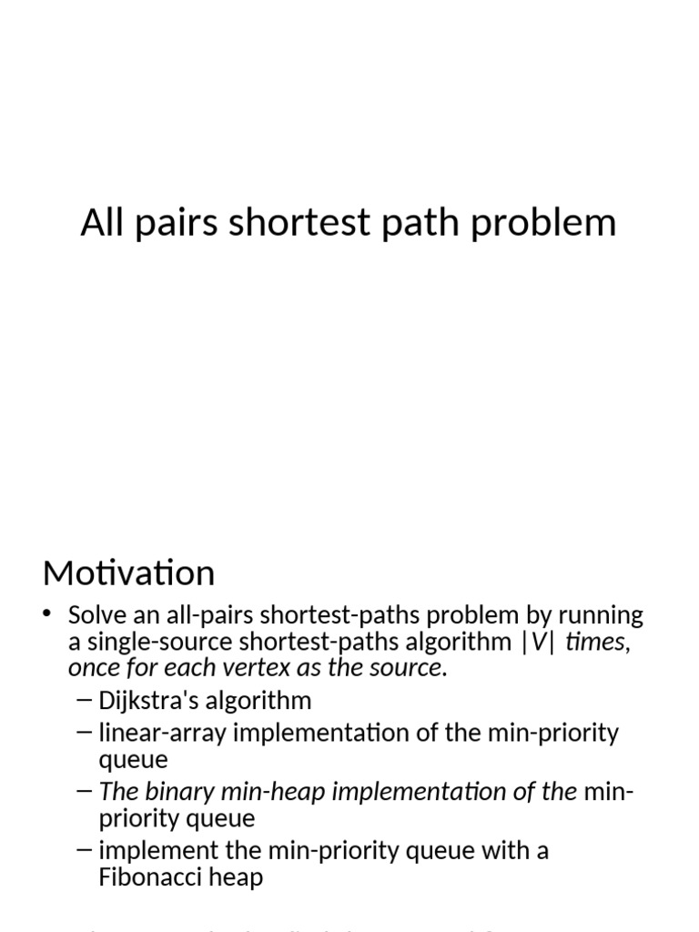 Jialian-All-Pair Shortest-Path | PDF