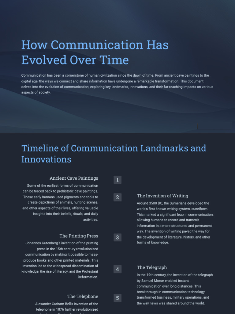 How Communication Has Evolved Over Time 2 | PDF