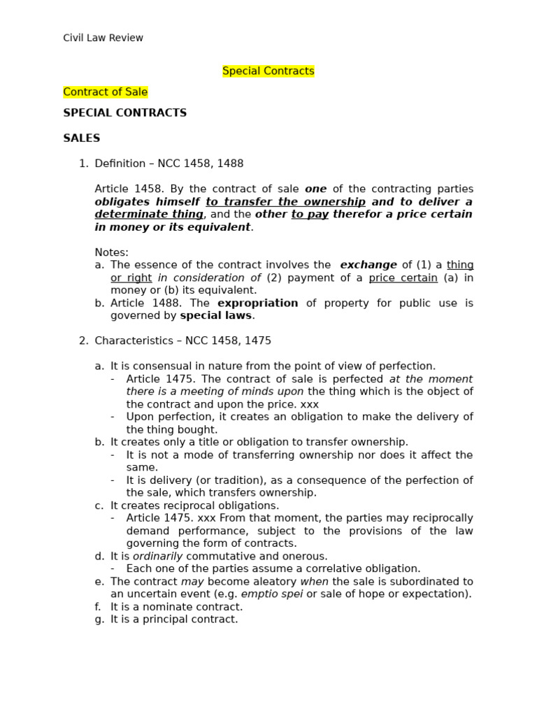 Special Contracts Sales | PDF | Guarantee | Surety