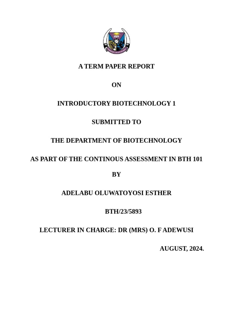 Toyosi Biotech Assignment | PDF