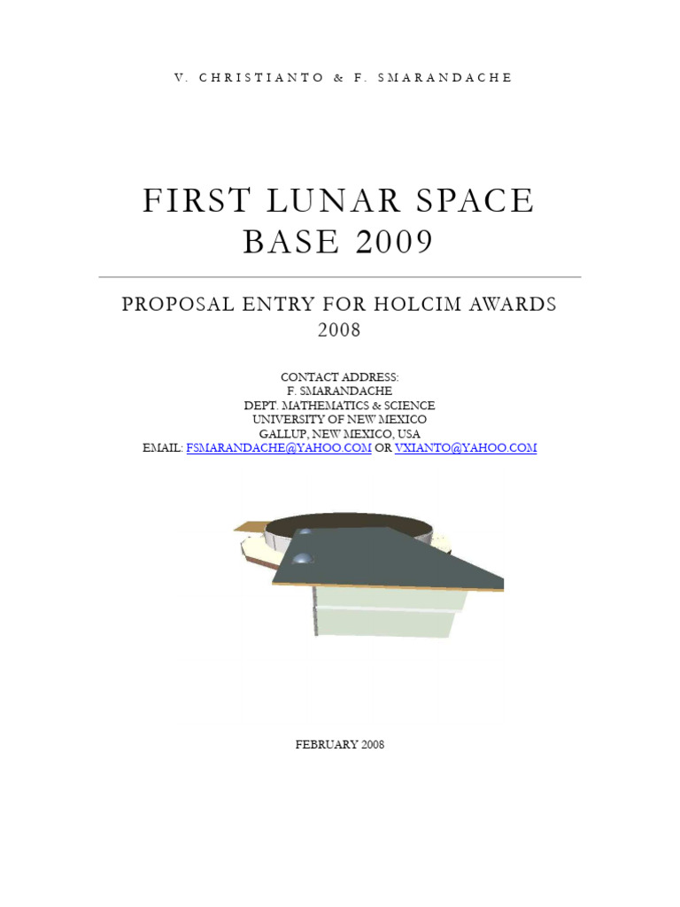 First Lunar Space Base 2009 | PDF
