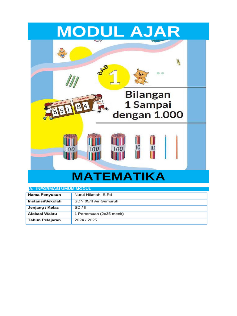 Modul Ajar Jam 3 | PDF