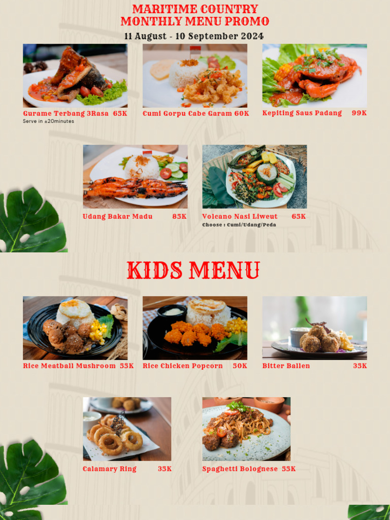 Menu Volcano (Terbaru) - 20240822 - 115948 - 0000 | PDF