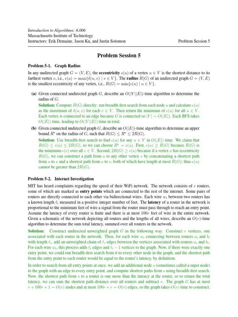 MIT6 006S20 Prob5sol | PDF