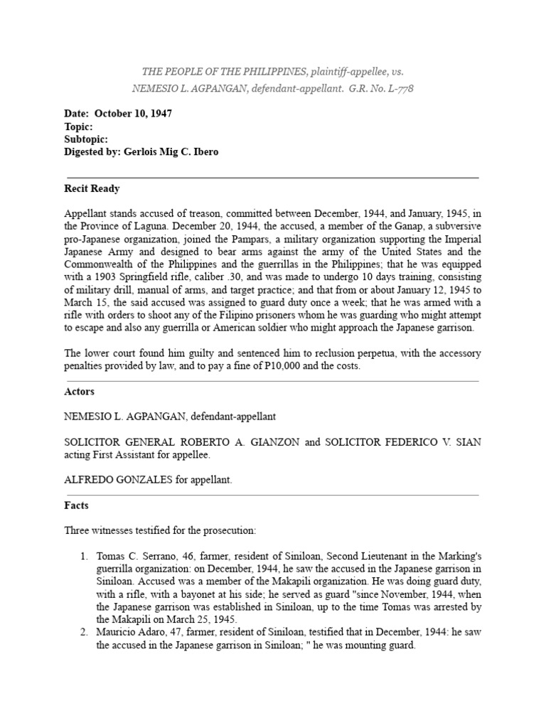 THE PEOPLE OF THE PHILIPPINES, Plaintiff-Appellee, Vs | PDF