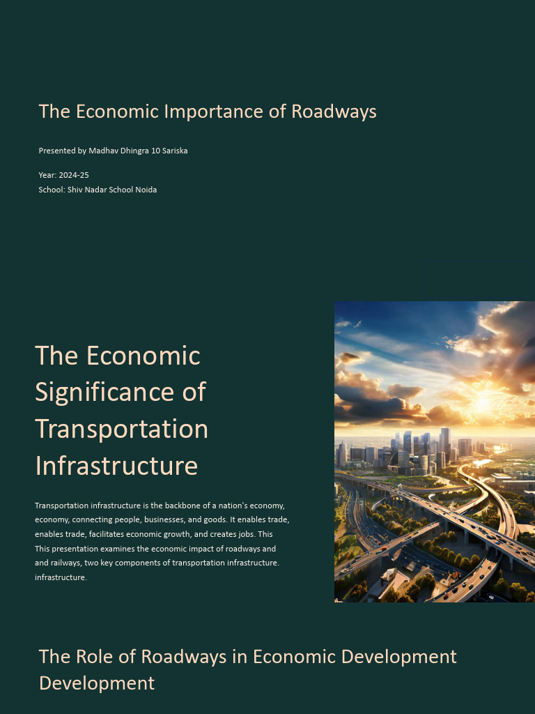The Economic Importance of Roadways | PDF