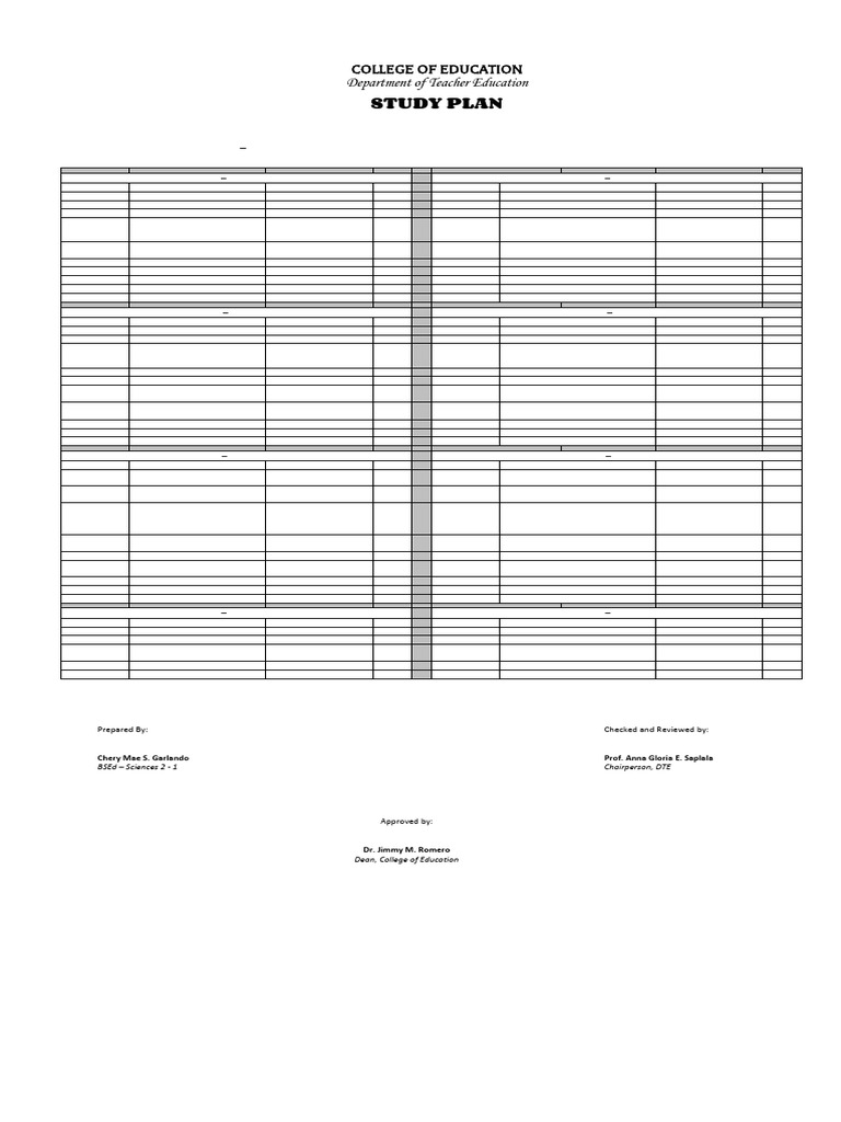 Garlando - Final Study Plan | PDF