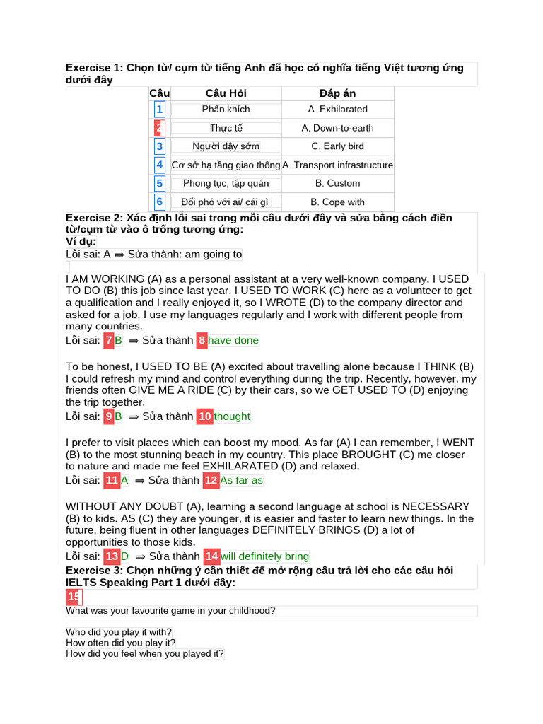 Đáp Án - FINAL TEST | PDF