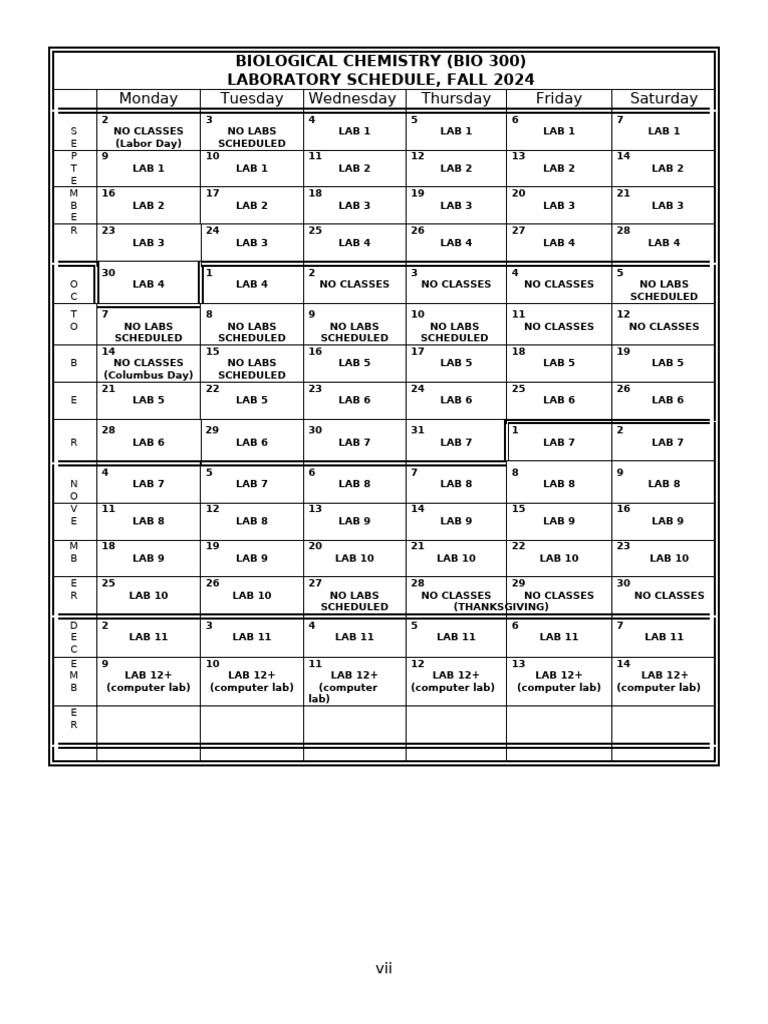 Lab Schedules - FALL 2024-V2 (1) - Tagged | PDF