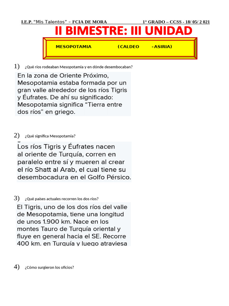 3 Bimestre - 3 Unidad | PDF