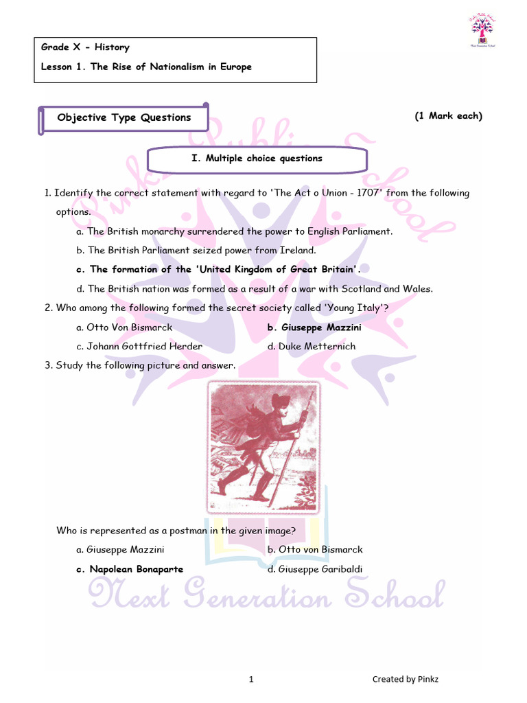 Lesson 1 The Rise of Nationalism in Europe Original | PDF