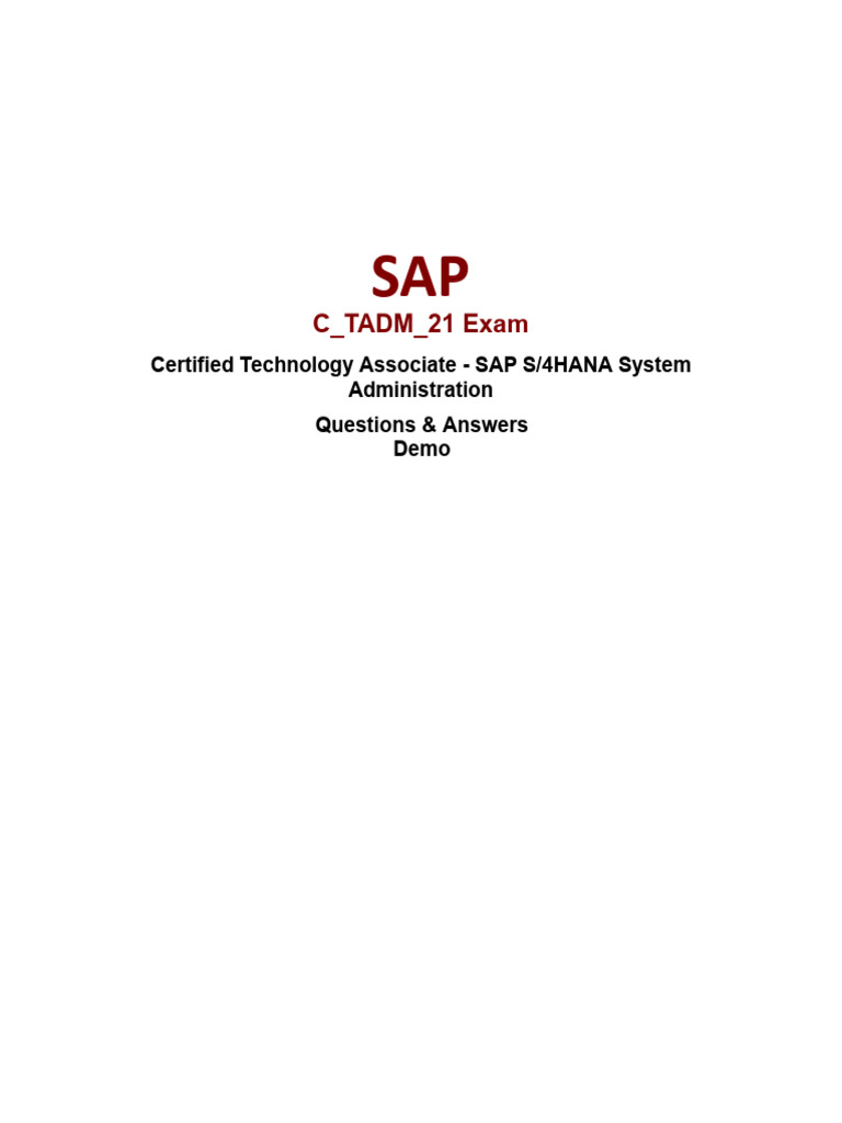 C TADM 21-Questions | PDF