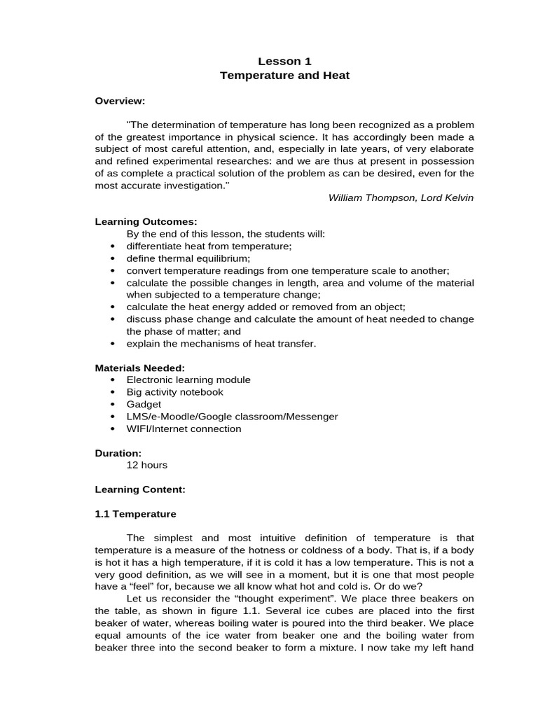 Lesson 1 PHY105 Revised | PDF