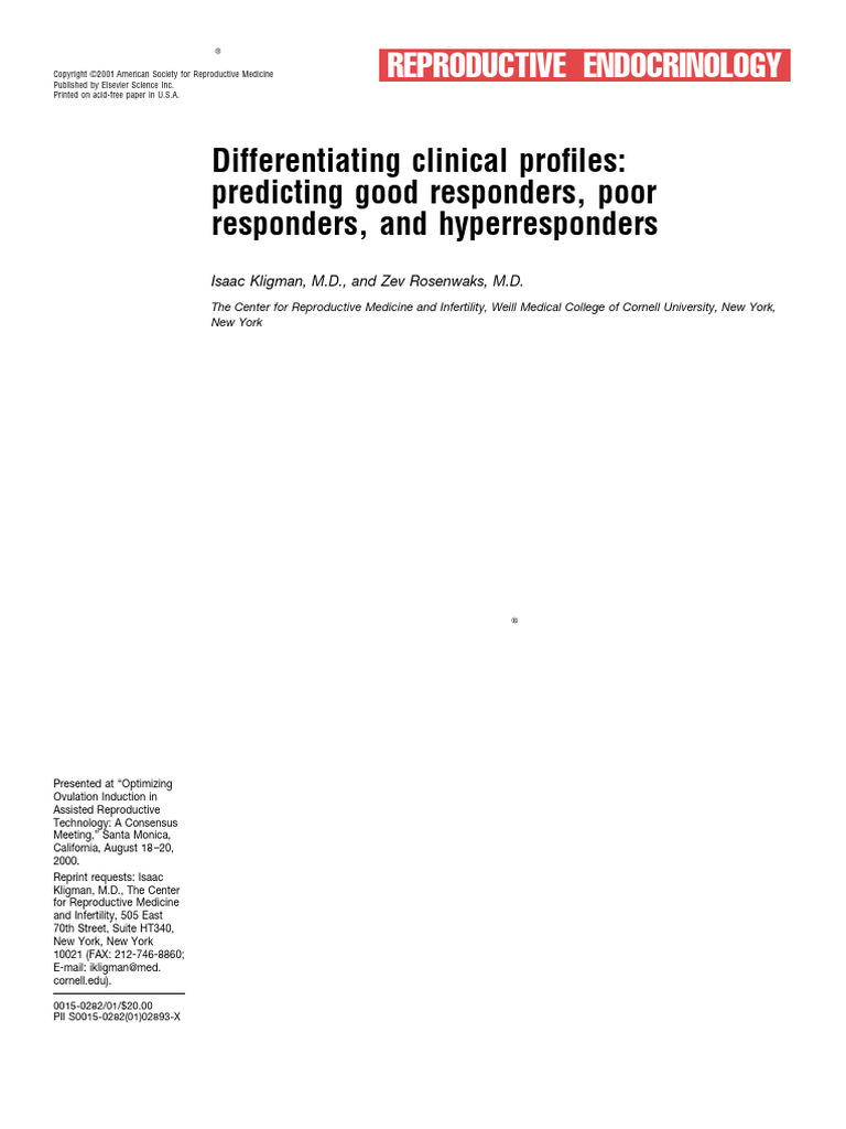 Differentiating Clinical Profiles | PDF