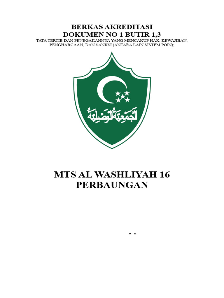 1 - Berkas Akreditasi Dokumen No 1 Butir 1,3 | PDF