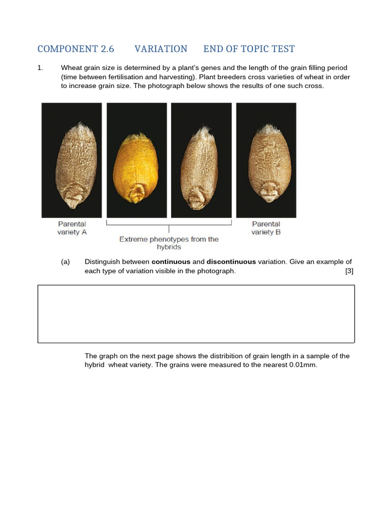 2.6 Variation End of Topic Test | PDF