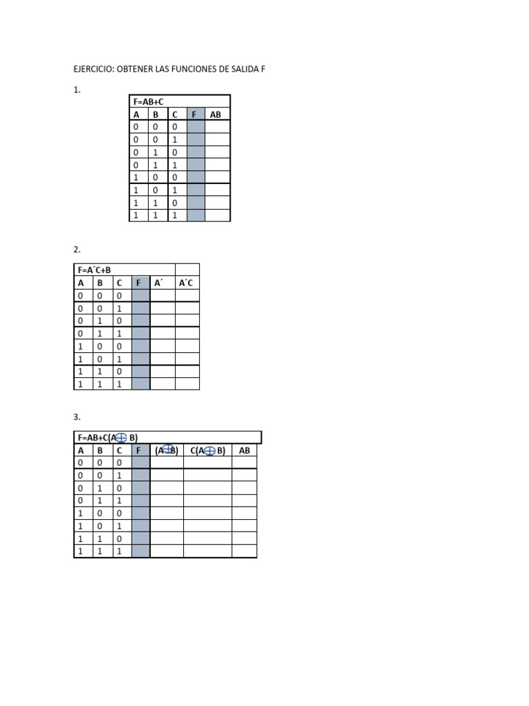 EJERCICIO Tablas de Verdad | PDF