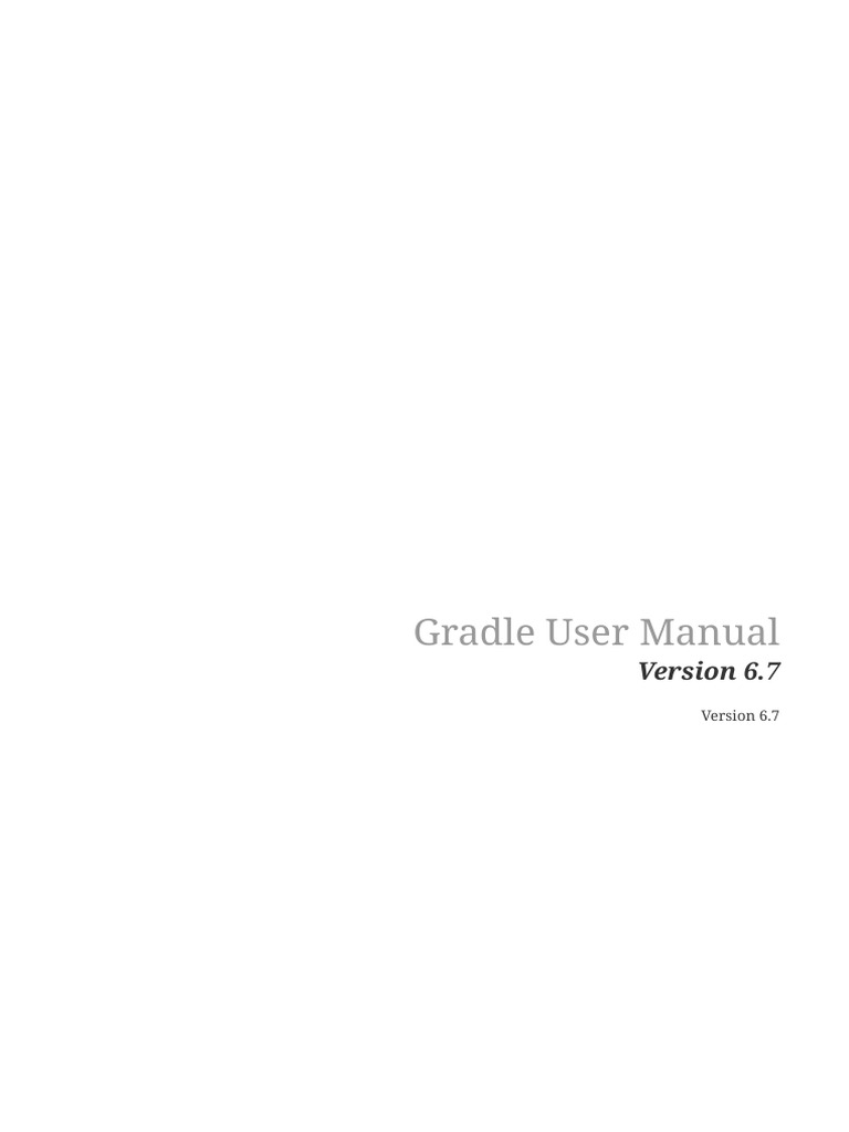 Gradle Userguide | PDF
