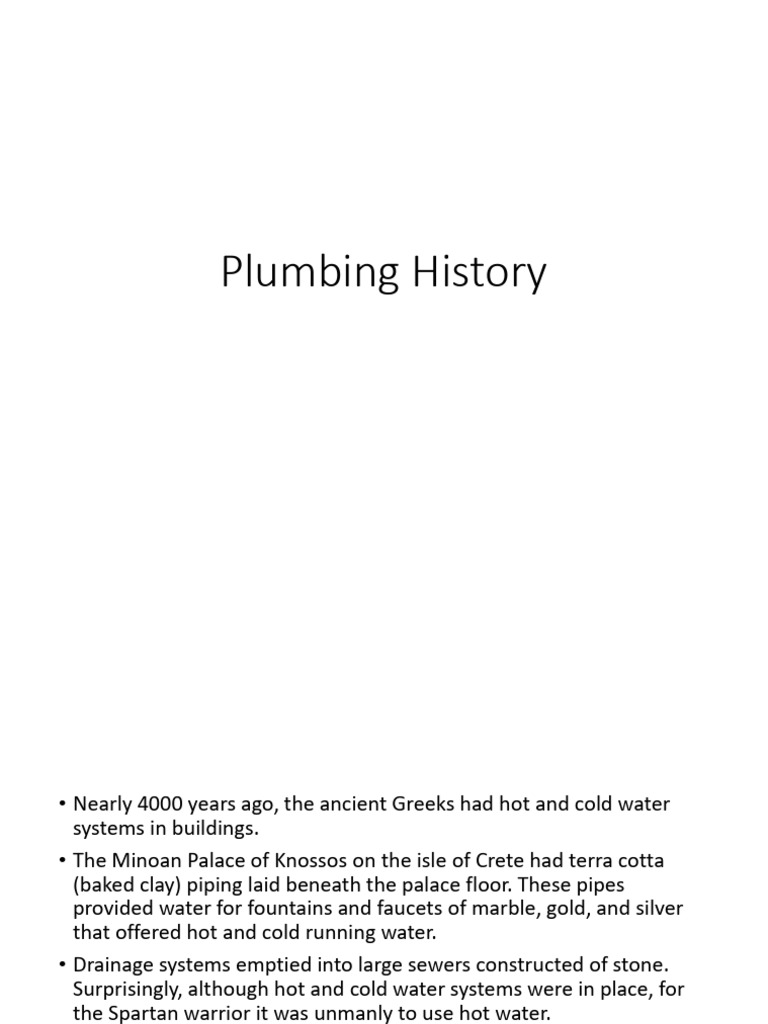 Plumbing History | PDF