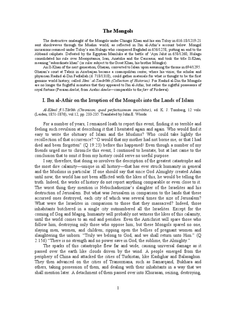 The Mongols | PDF | Baghdad | Mongol Empire