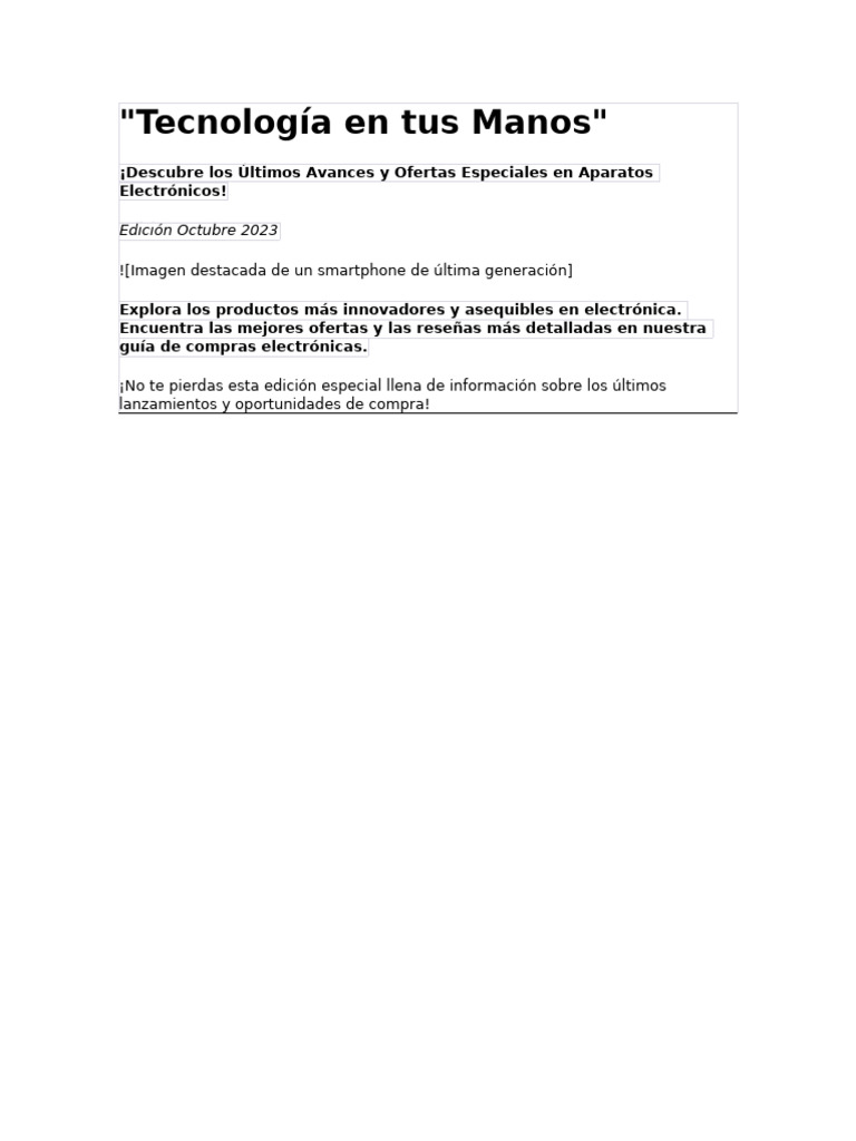 Tecnología en Tus Manos | PDF